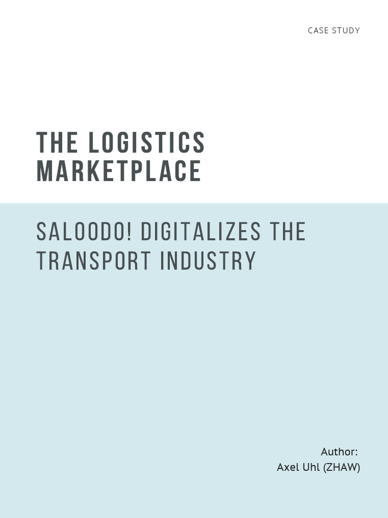 The Logistics Marketplace | PDF | Logistics | Transport