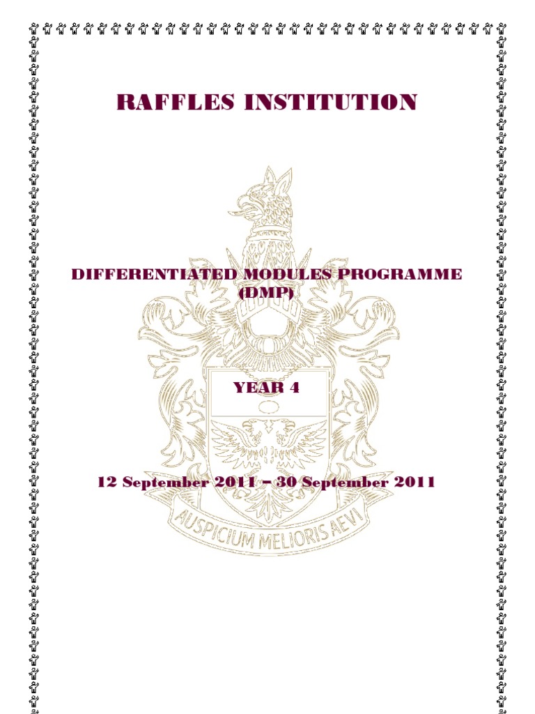 Raffles Institution Differentiated Modules Programme 2011 Handbook ...