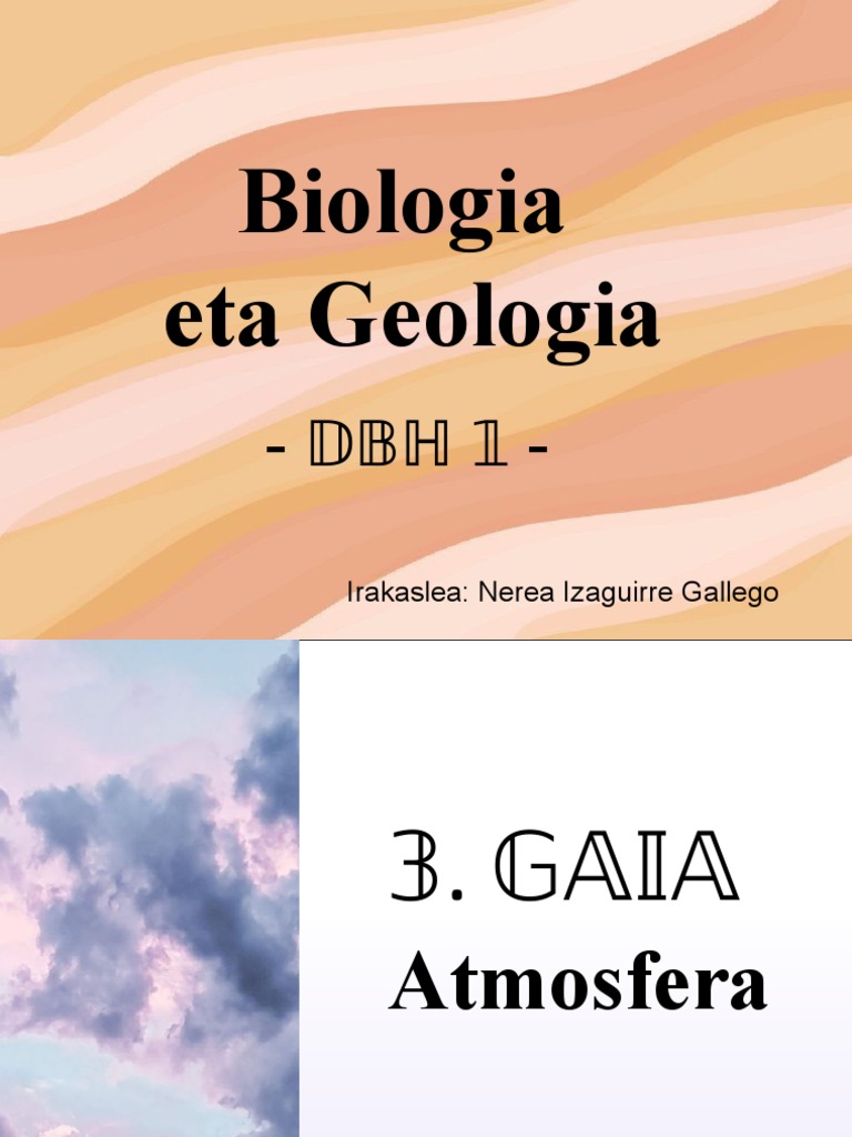 GAIA Atmosfera DBH1 Bio Geo | PDF