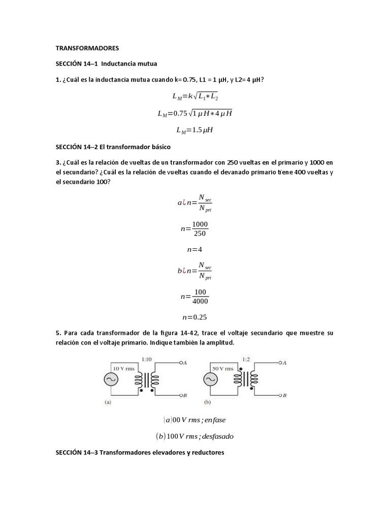 TRANSFORMADORES - Docx 14 | PDF | Transformador | Poder (Física)