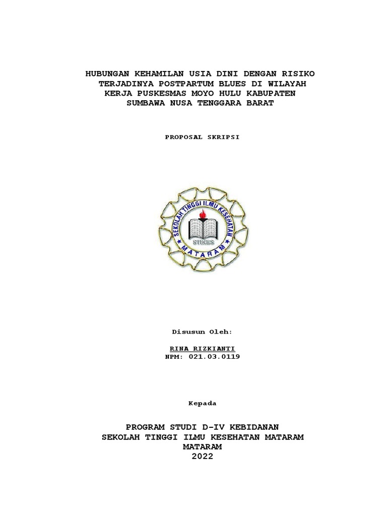 Proposal RR 151222 OK Jilid | PDF | Pengembangan Diri