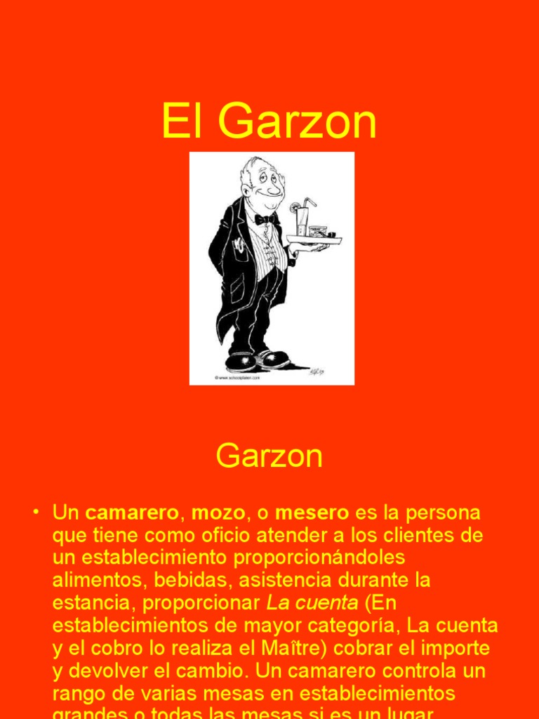Funciones y características del garzón | PDF | Camareros | Restaurantes