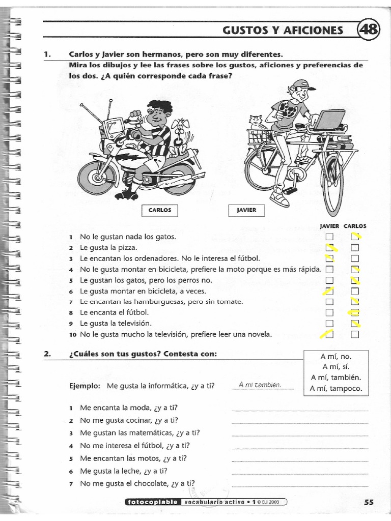 Gustos y Aficiones | PDF