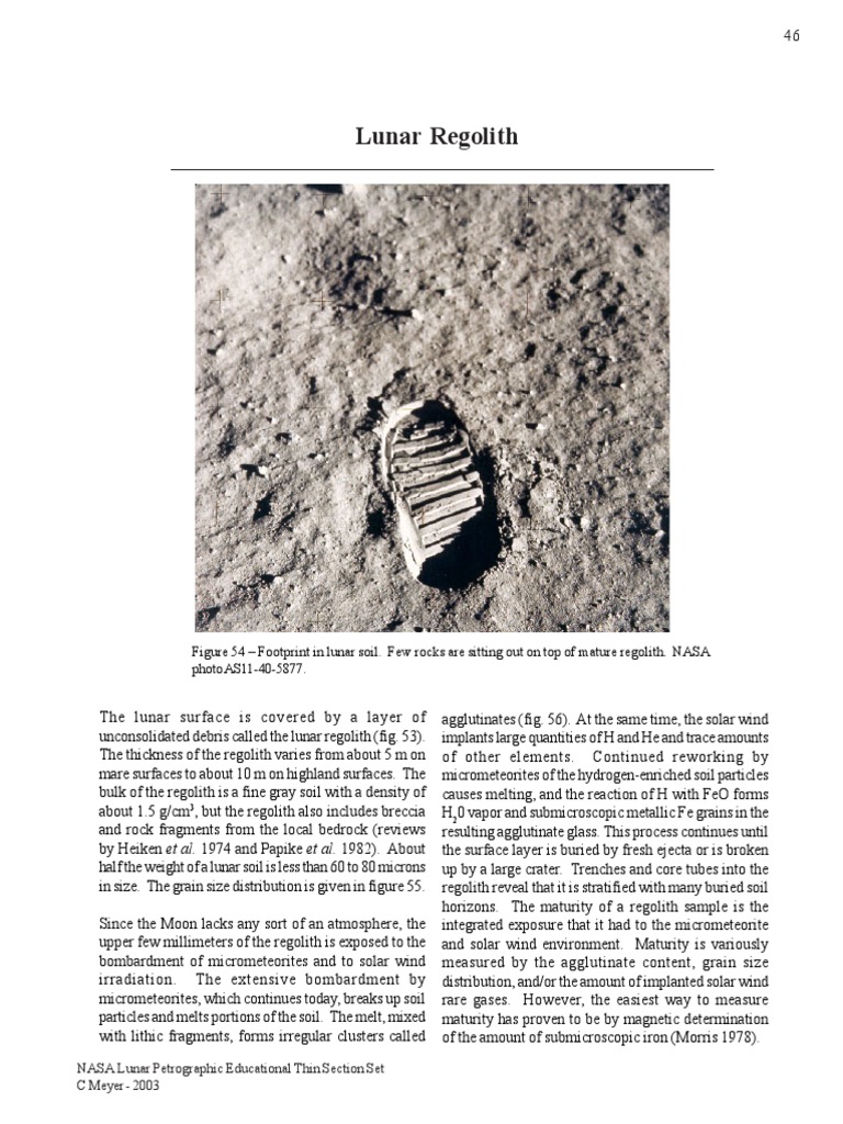 The Composition and Formation of Lunar Regolith: A Detailed Examination ...