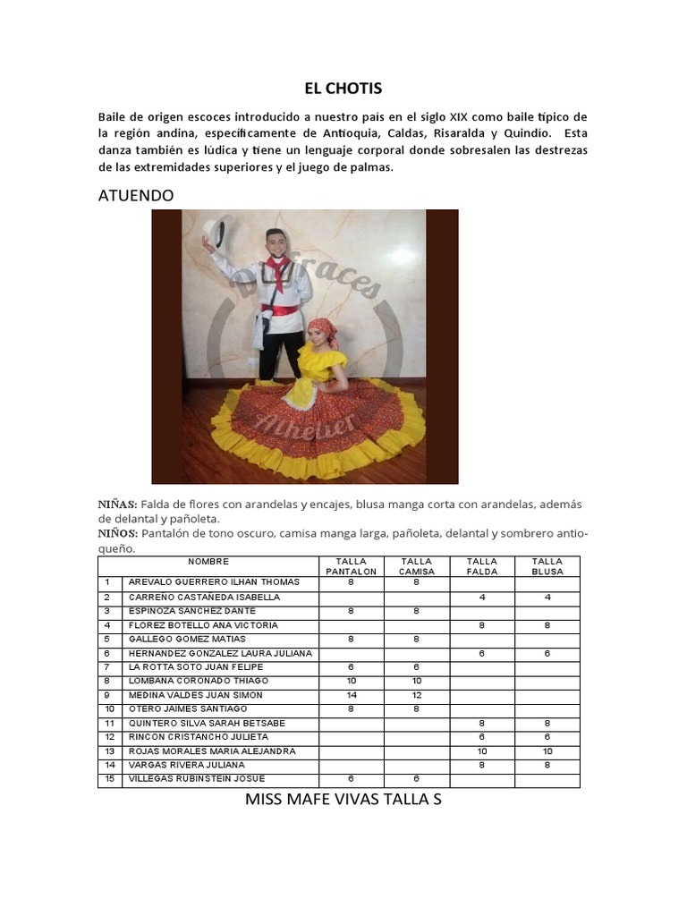 Historia y vestuario del chotis | PDF