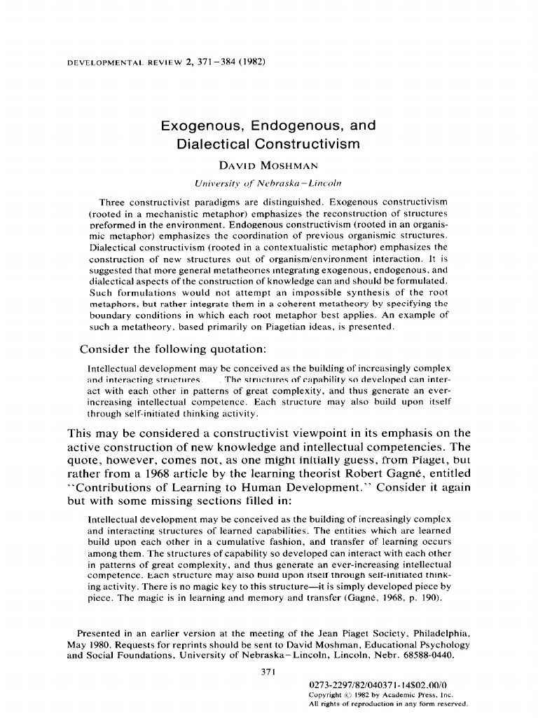 Three Types of Constructinism | PDF | Constructivism (Philosophy Of ...