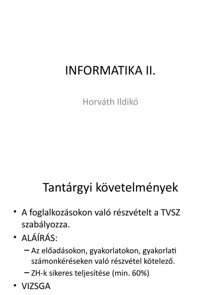 Informatika Ii - 1 | PDF