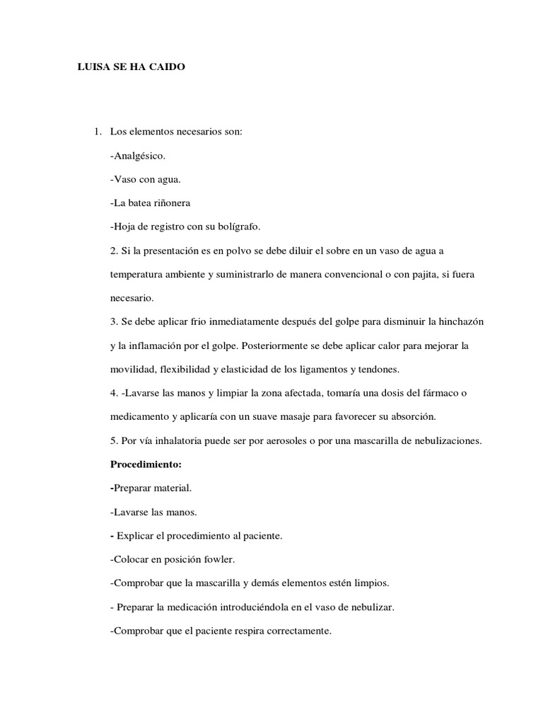 Guía de Primeros Auxilios para Caídas | PDF | Salud y bienestar