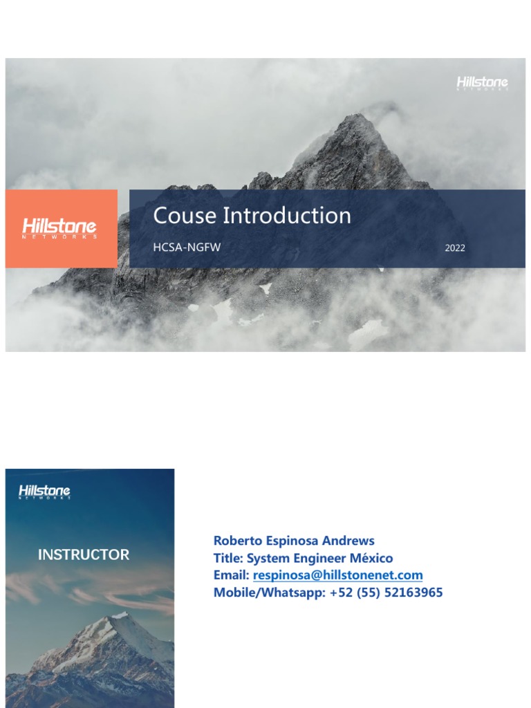 0 Hillstone HCSA-NGFW Course Introduction | PDF | Computer Network | Transport Layer Security