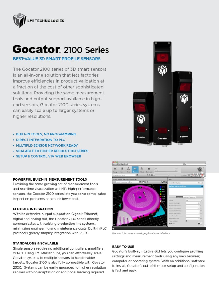 DATASHEET Gocator 2100 US WEB | PDF | Programmable Logic Controller ...