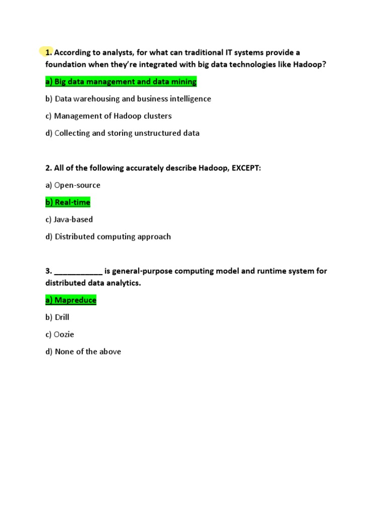 Midterm Solution | PDF | Map Reduce | Apache Hadoop