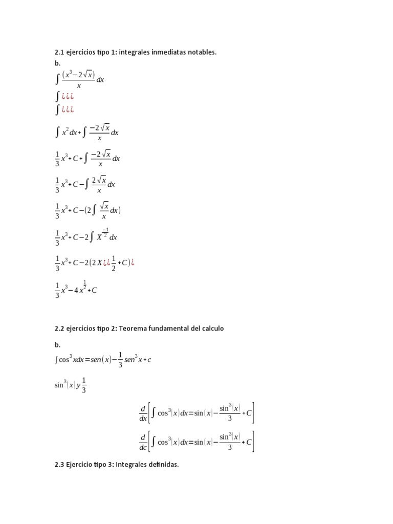 Ejercicios de Integrales y Sumas de Riemann | PDF | Integral | Álgebra