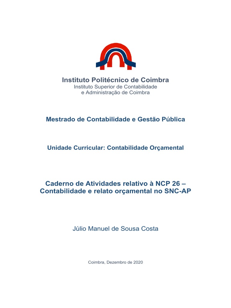 Contabilidade e Relato Orcamenta L SNC-AP (Norma 26) Casos Praticos ...