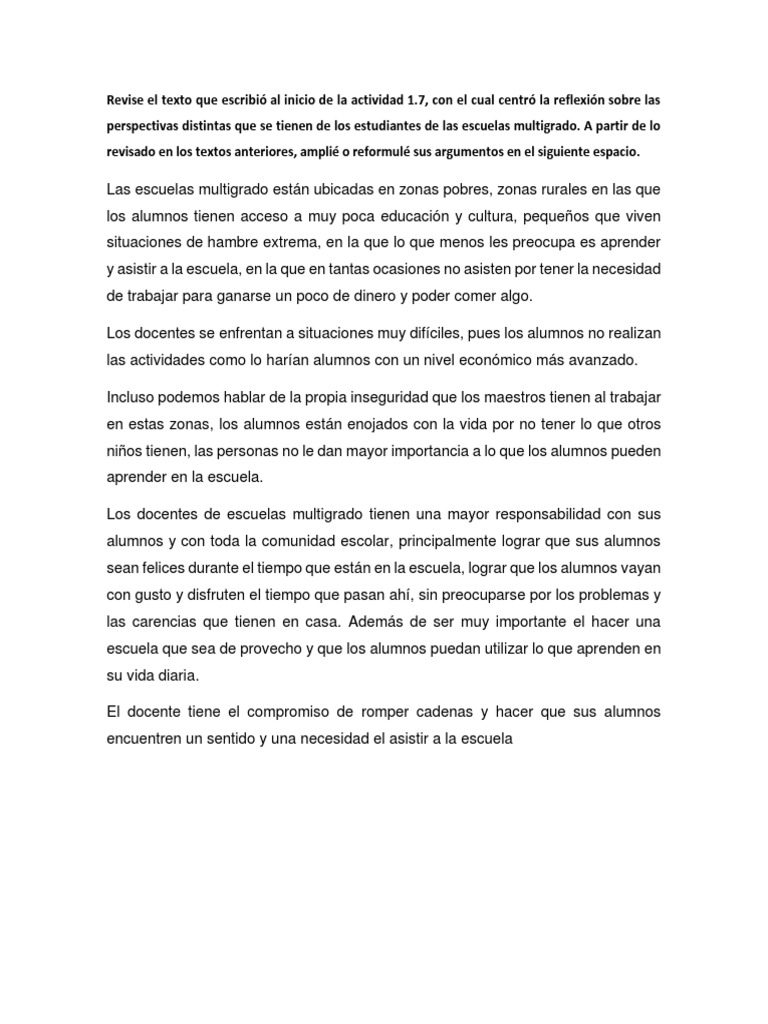 Reflexiones de Los Textos | PDF