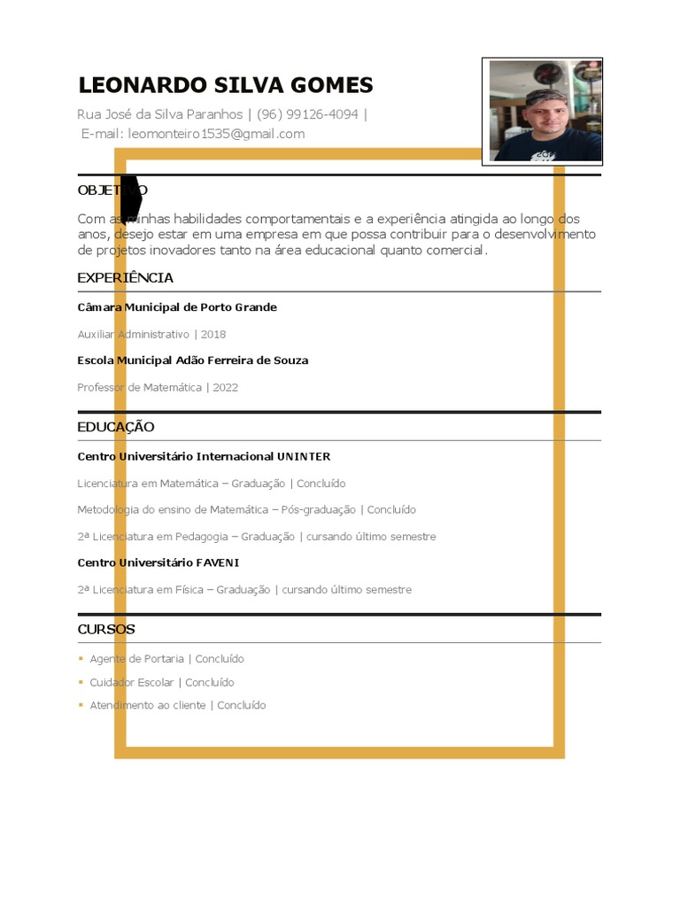 Curriculum - Leonardo Att | PDF