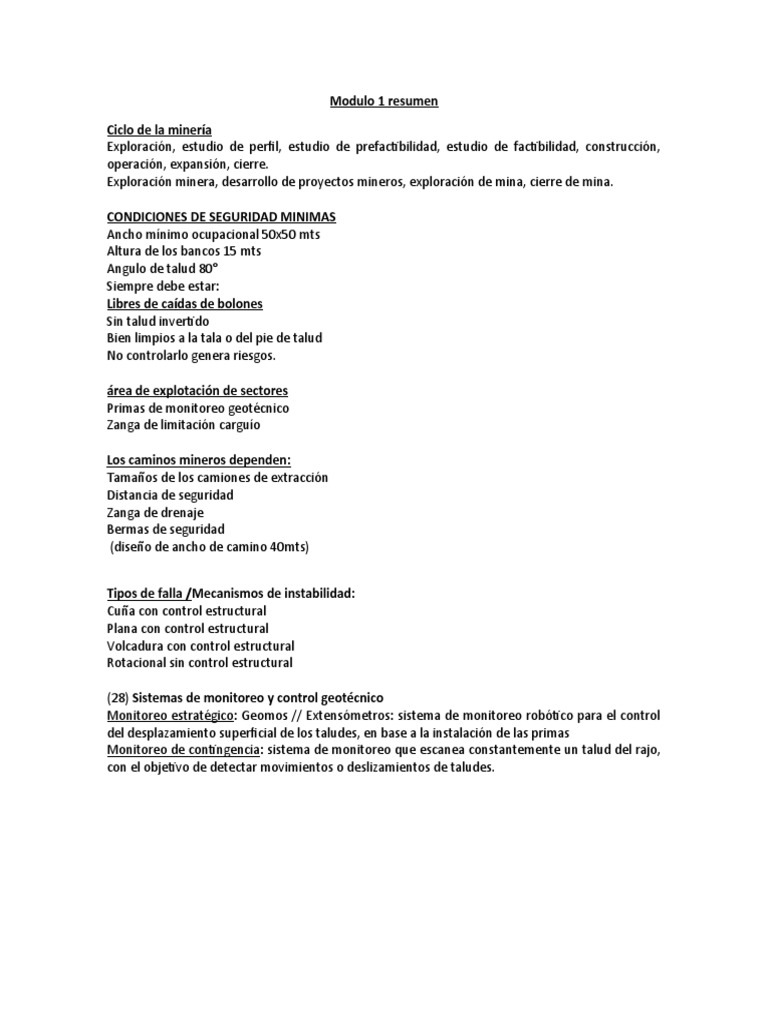Modulo 1 Pdf Camión Minería