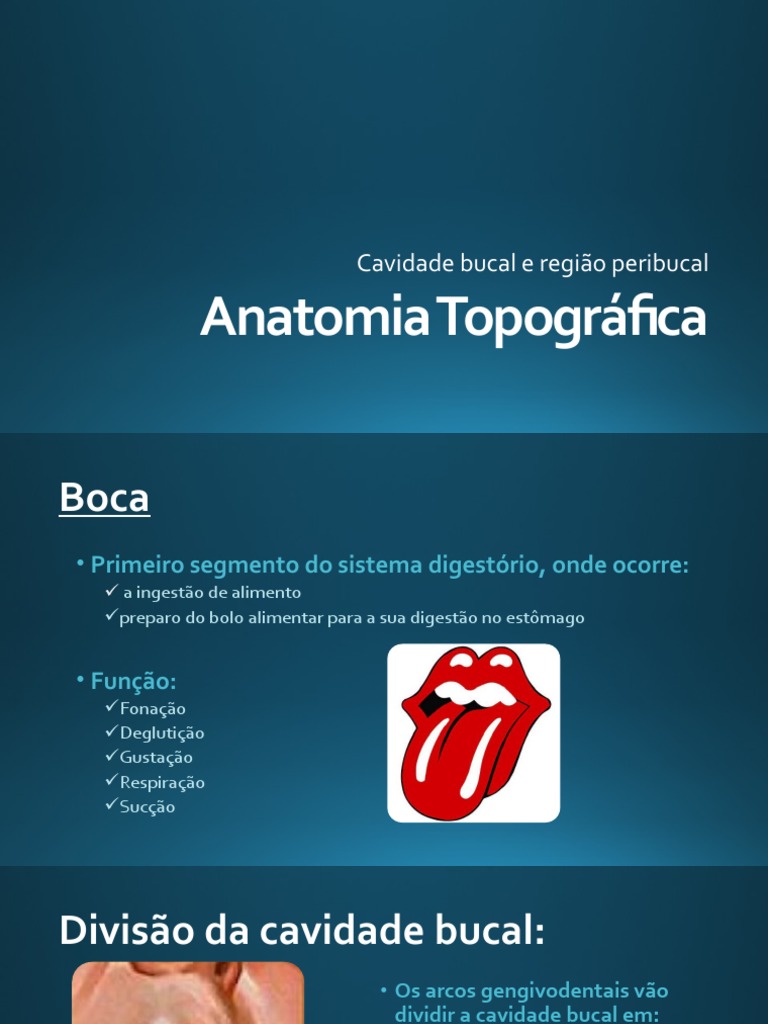 Anatomia da Cavidade Bucal e Peribucal | PDF | Língua | Boca