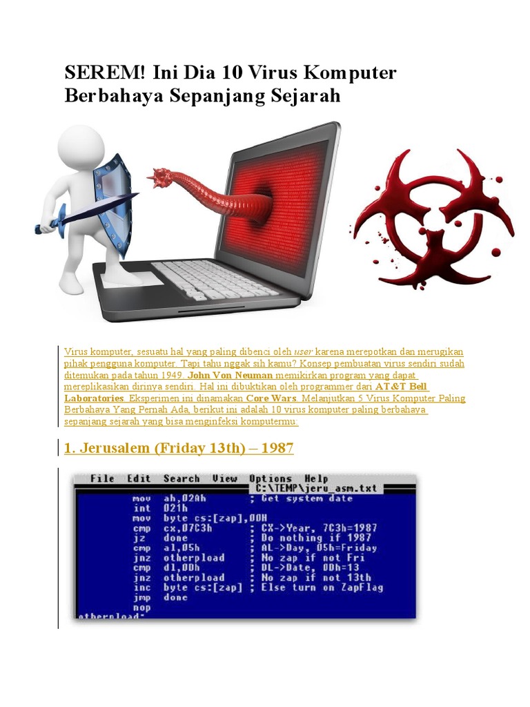 10 Virus Komputer Paling Berbahaya | PDF | Komputer