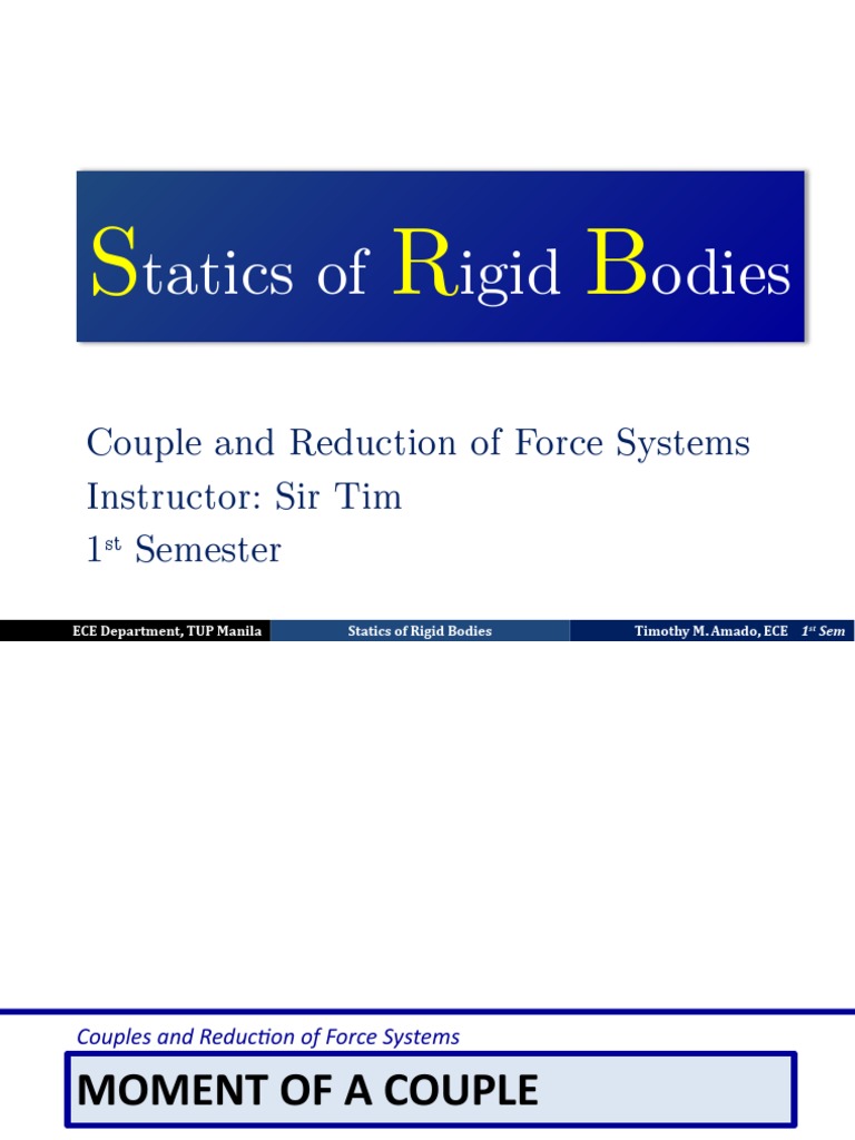 Reduction of Force Systems | PDF | Force | Mathematical Physics