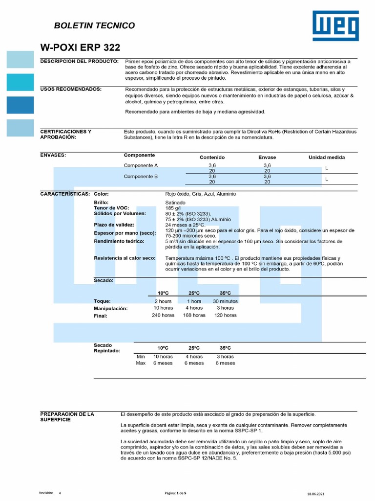 EpoxiPoliamida WEGPOXI ERP 322 | PDF