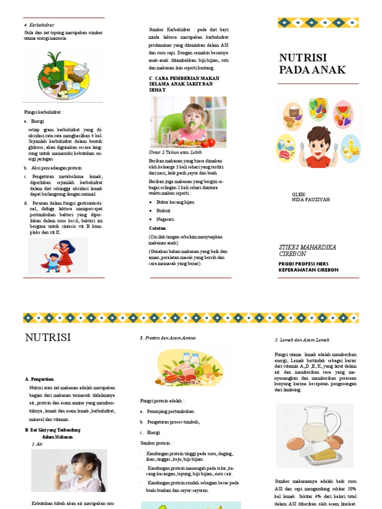 Leaflet Nutrisi Pada Anak | PDF