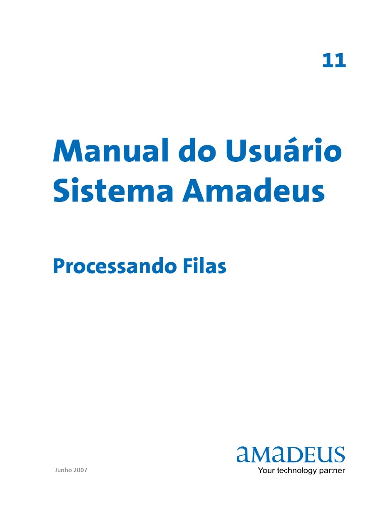 Manual Do Usuário Sistema Amadeus Processando Filas - PDF Download ...