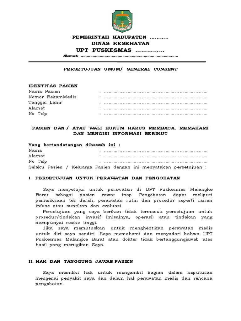 Contoh General Consent | PDF