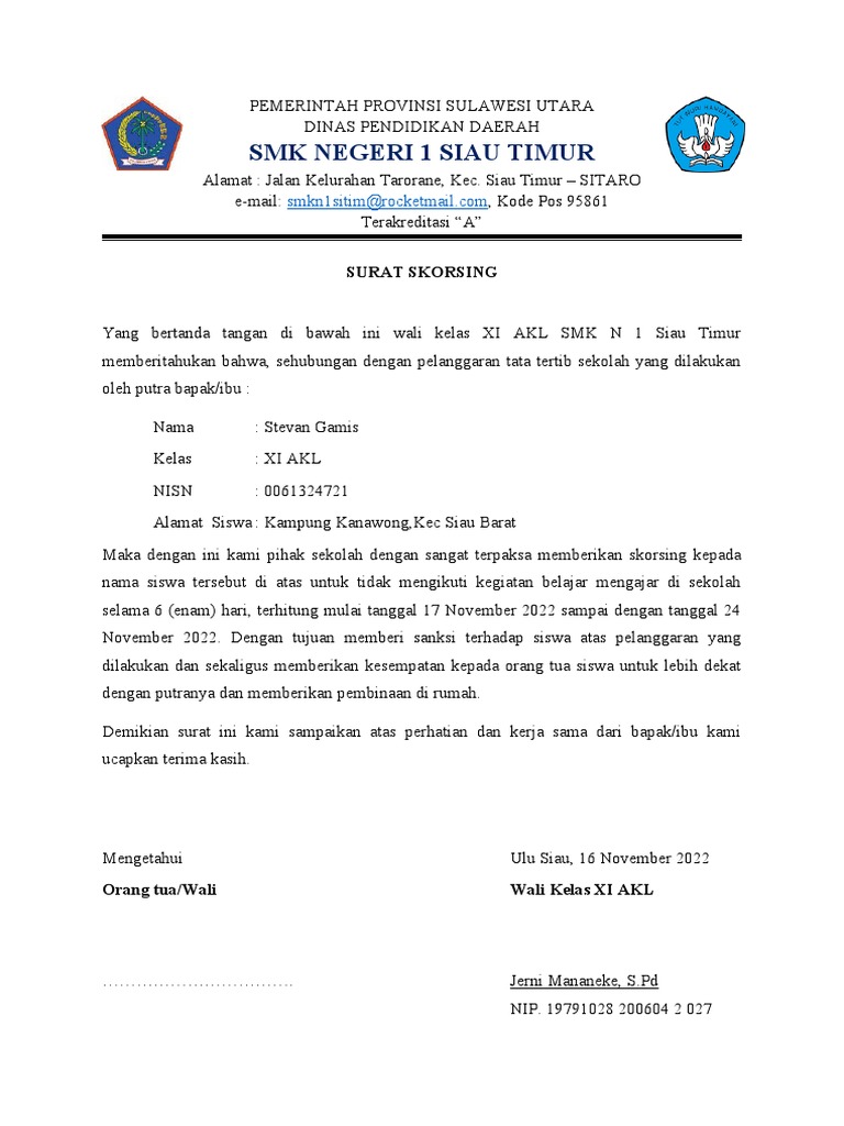 Surat Skorsing | PDF