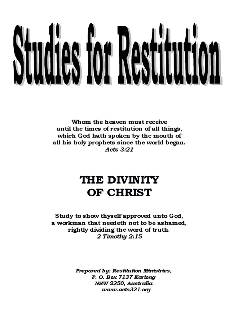 7 The Divinity of Christ | PDF | God The Father | Jesus