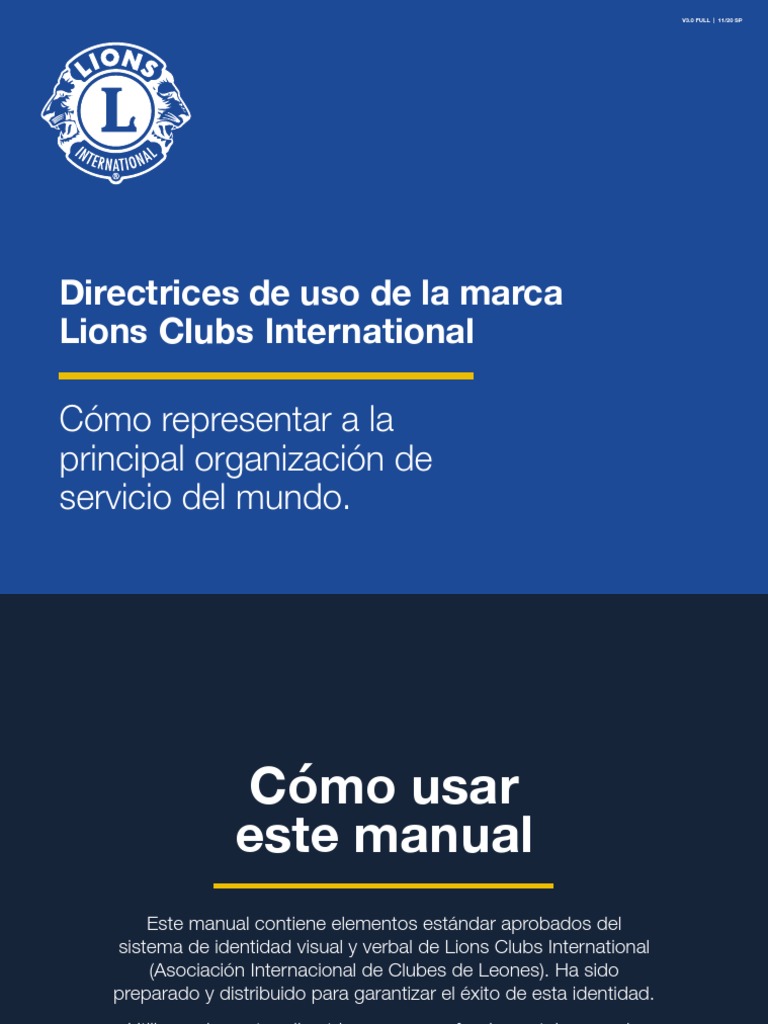 Lions Clubs International Organization Brand Guidelines Es | PDF ...
