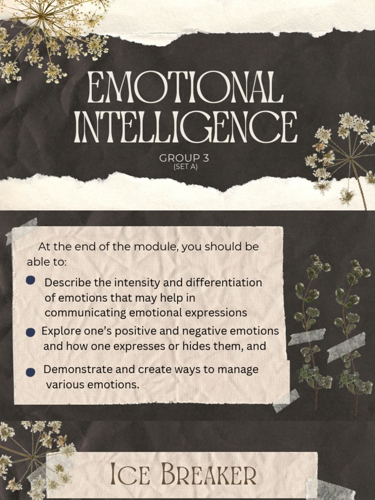 Perdev - Emotional Intelligence | PDF | Emotions | Intelligence