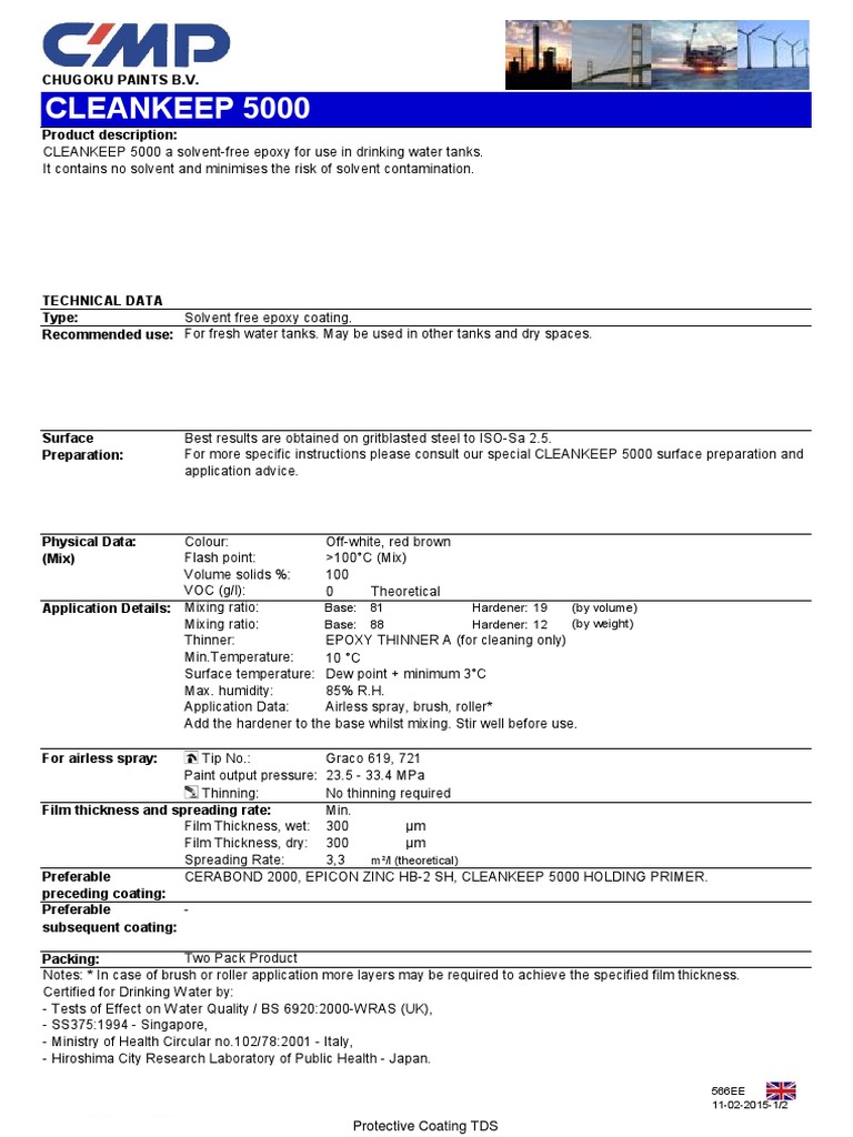 Cleankeep 5000 TDS | PDF | Paint | Water