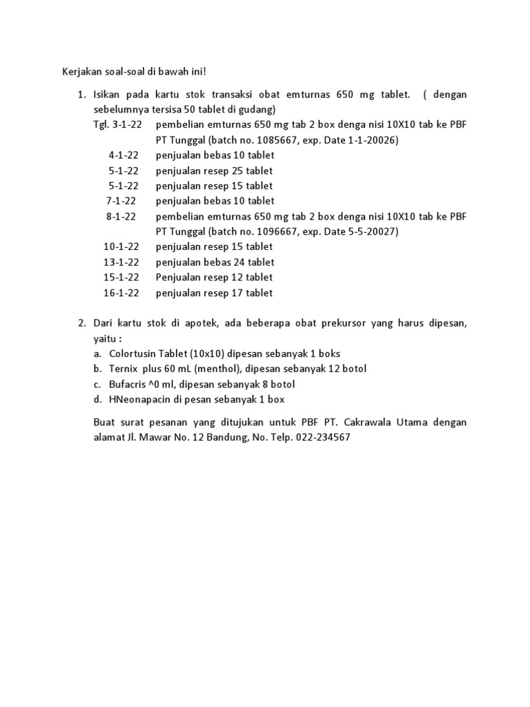 Simulasi Apotek | PDF | Kesehatan Holistik
