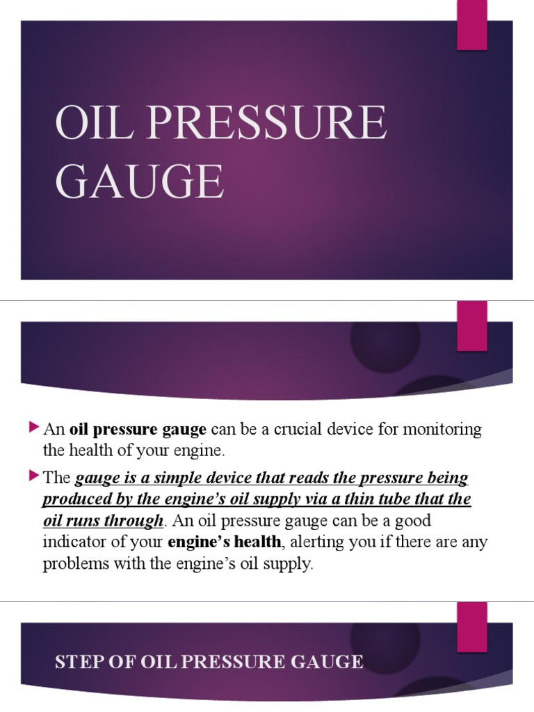 How To Read An Oil Pressure Gauge