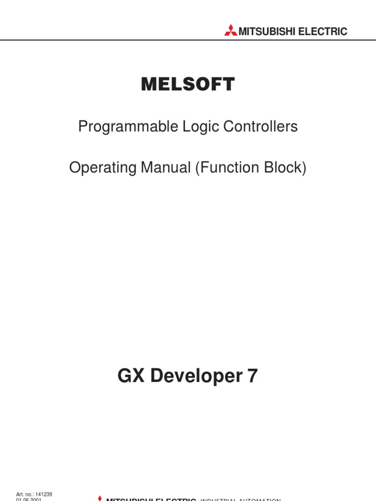 GX Developer 7 (Function Block) Manuals | PDF | Programmable Logic Controller | Input/Output