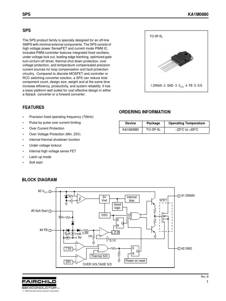 Ka1m0880b Datasheet | PDF | Field Effect Transistor | Mosfet