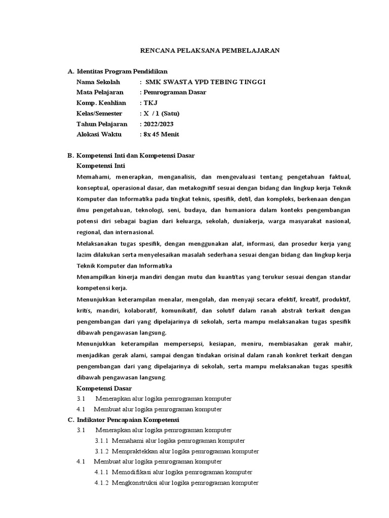 Pemrograman Dasar 2 | PDF