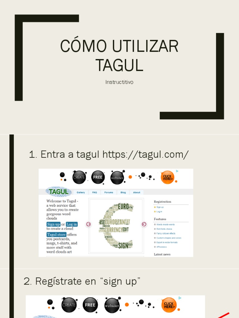 Tagul - Instructivo | PDF | Software | Informática