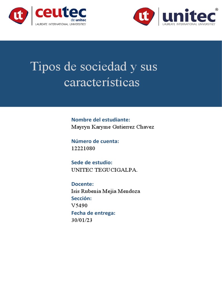 Cuadro Comparativo Tipos de Sociedad | PDF | Sociedad | Sociedad de responsabilidad limitada