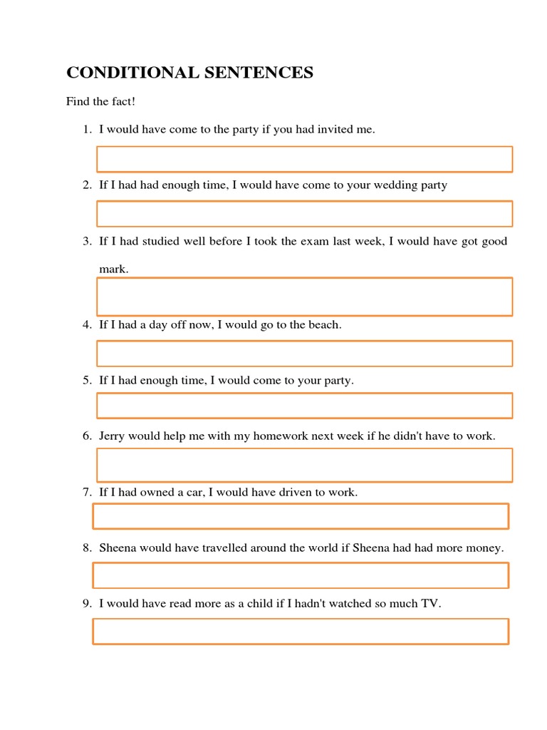Conditional Sentences | PDF
