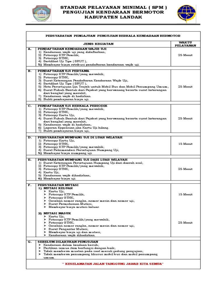 Tahapan Pengujian Kendaraan Bermotor | PDF