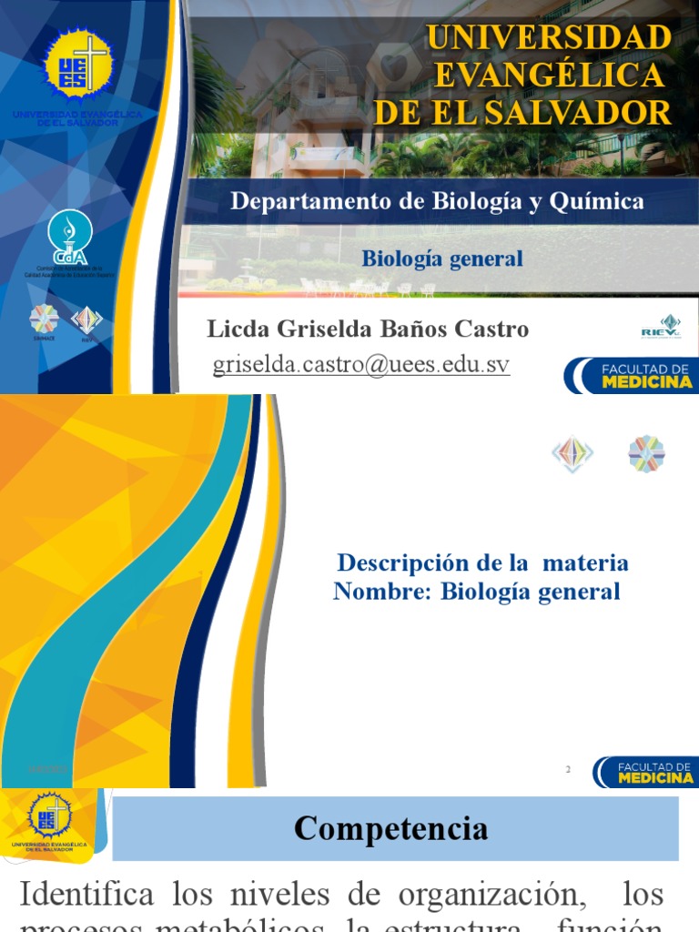 Introducción a la Biología General: Características y Organización de ...