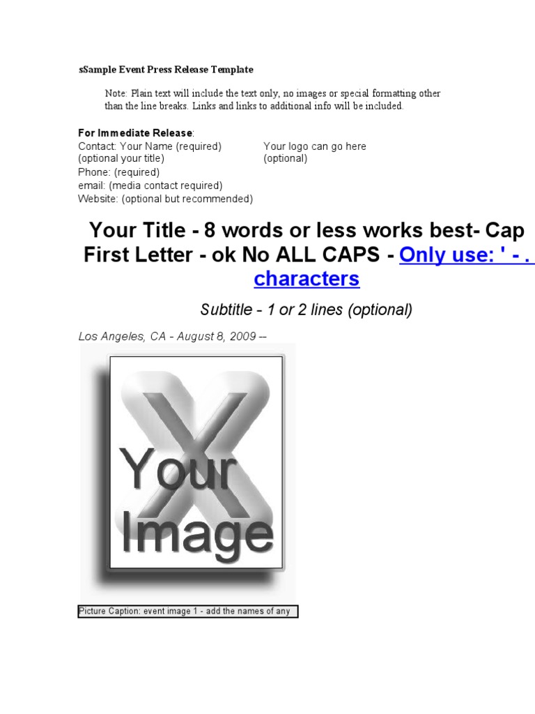 Sample of Press | PDF | Press Release | Mass Media