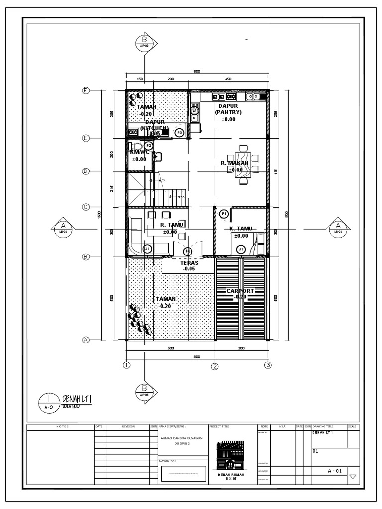 Denah LT 2 8 X 15 Ahmad Candra Gunawan | PDF
