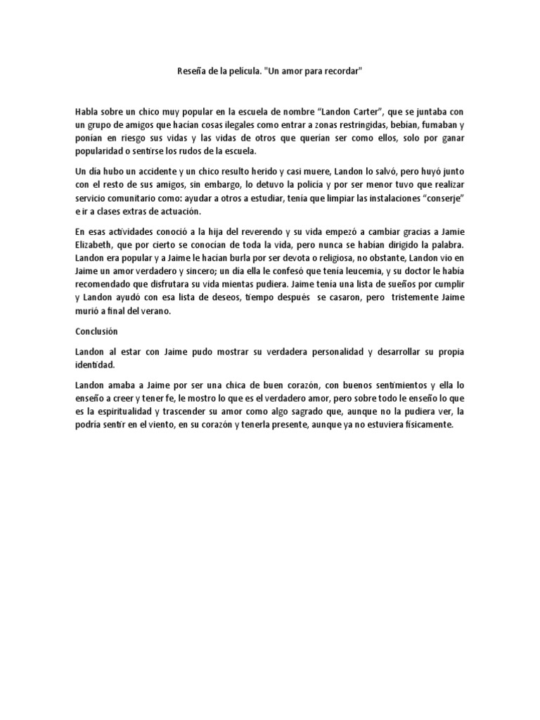 Reseña de La Película | PDF