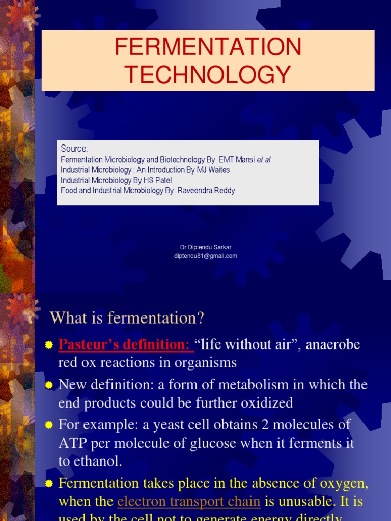 Fermentation Media, Fermentation Process and Downstream Processing Bcba ...