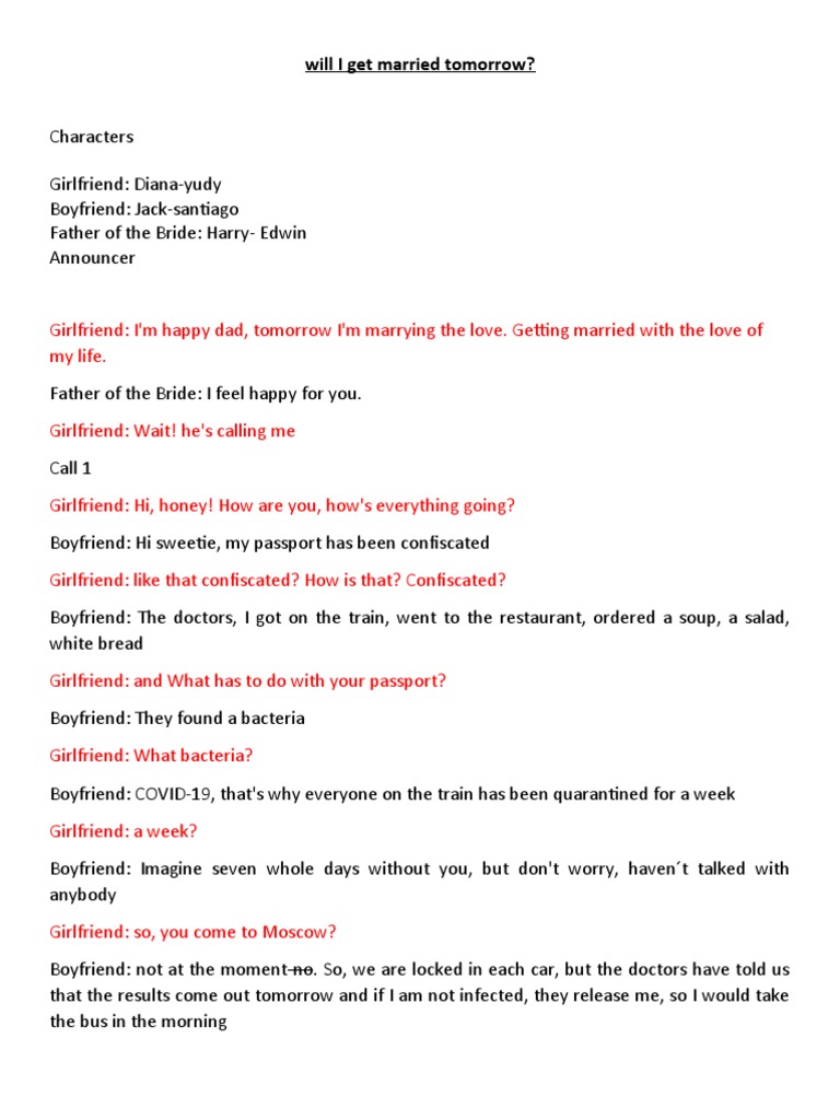 Will I Get Married Tomorrow | PDF | Cooking, Food & Wine | Lifestyle