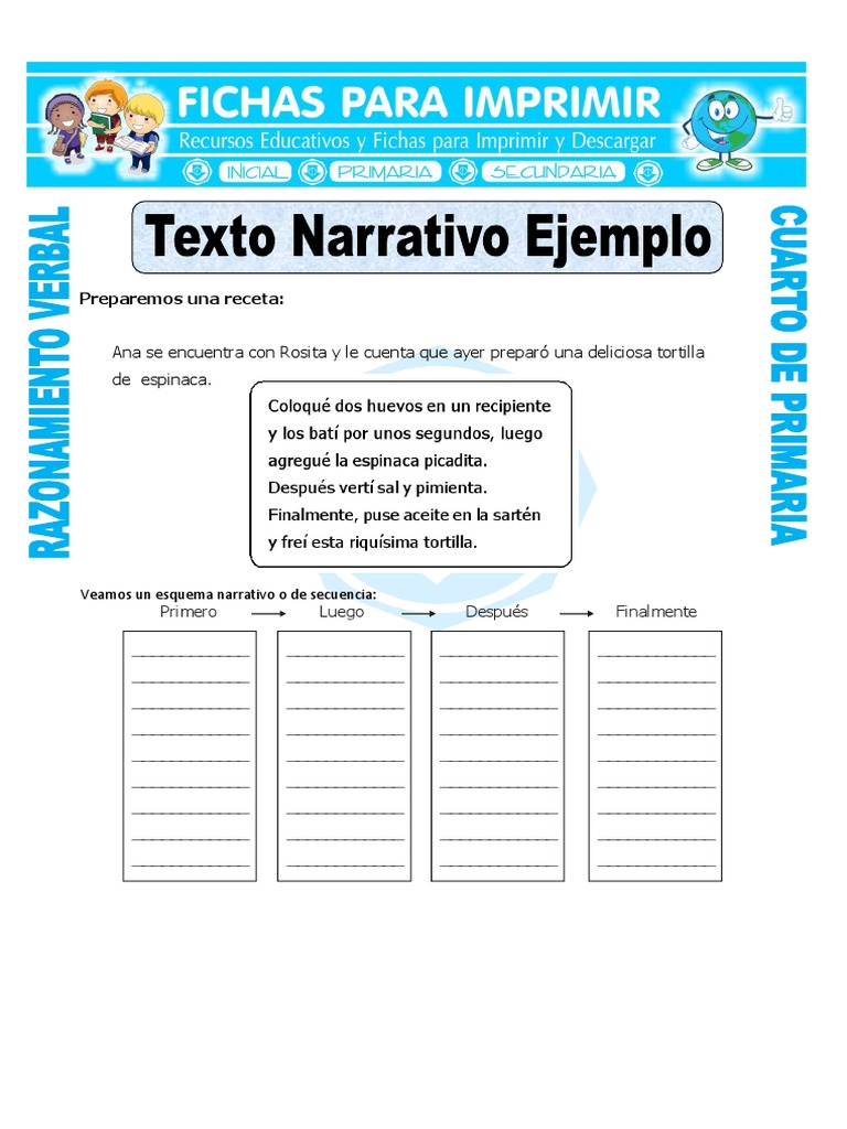 Actividades de texto narrativo para primaria | PDF
