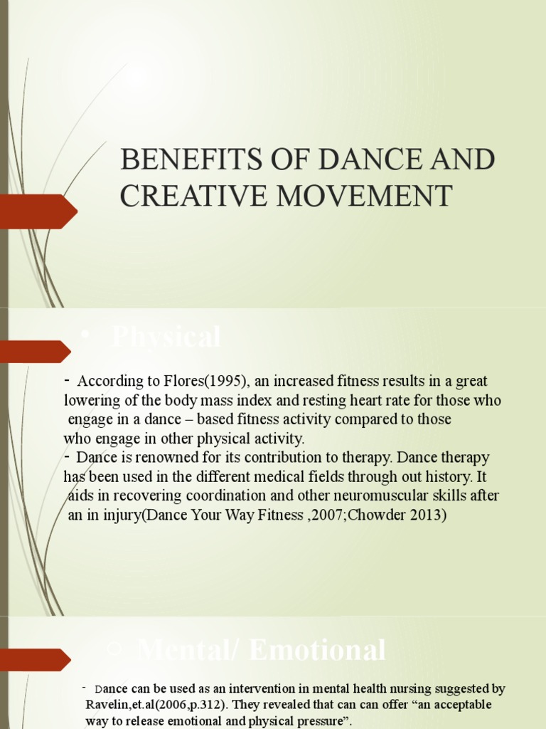 Benefits of Dance and Creative Movement | PDF | Mental Health ...