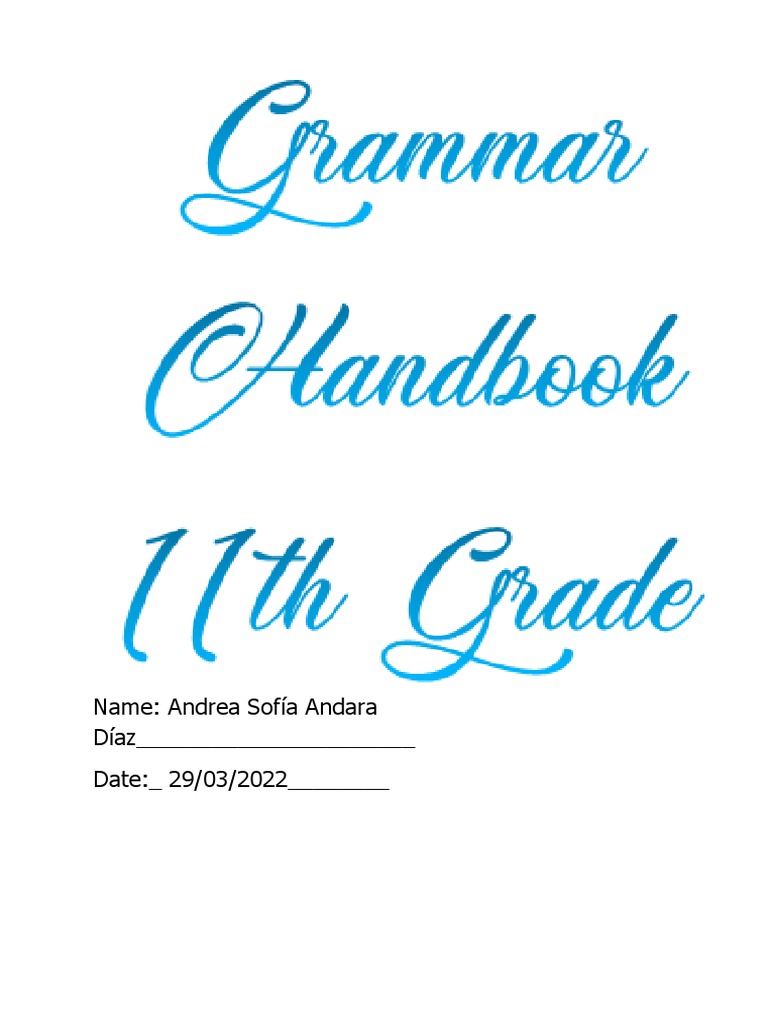 11th Grammar Handbook Pdf
